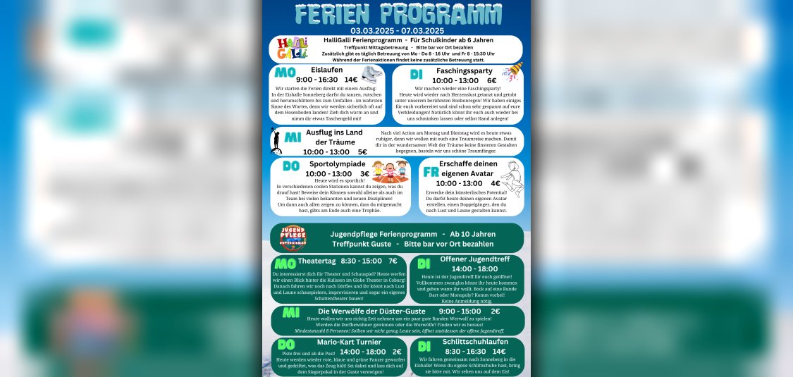 Ferienprogramm Faschingsferien | Untersiemau